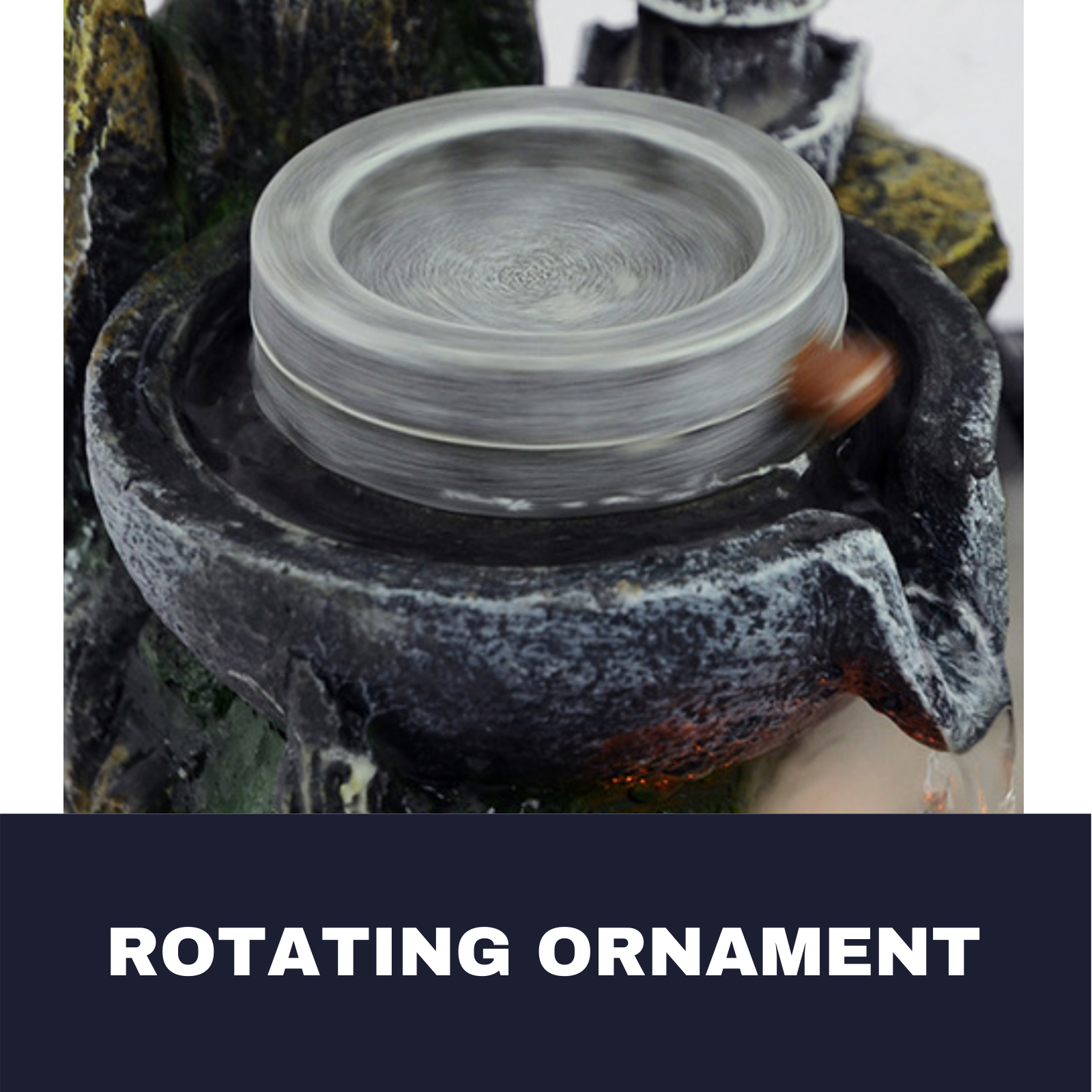Calming Fountain Water Feature Ornament Fish tank Indoor Outdoor Home ...