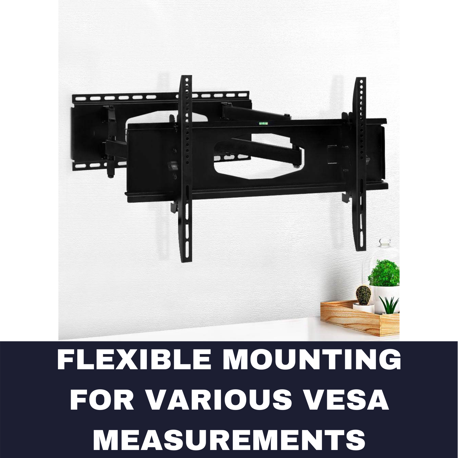 Full Motion TV Wall Mount Bracket Swivel Tilt 32 40 43 50 55 60 65 70 ...